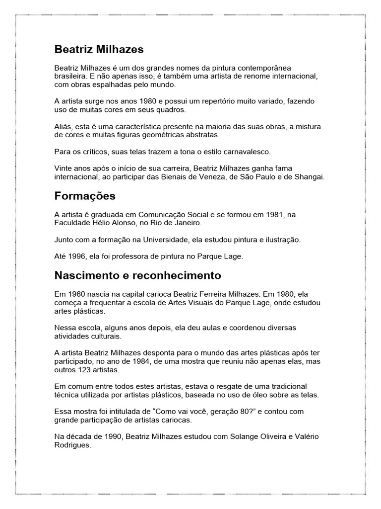 Beatriz Milhazes | PDF