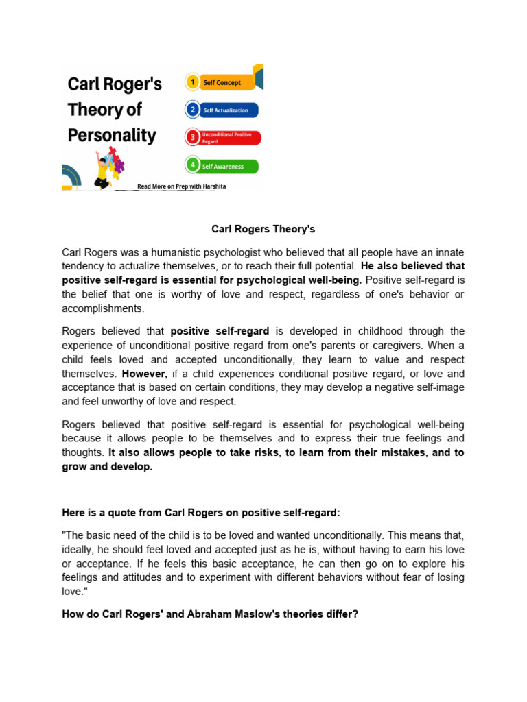 Carl Rogers Theory's | PDF
