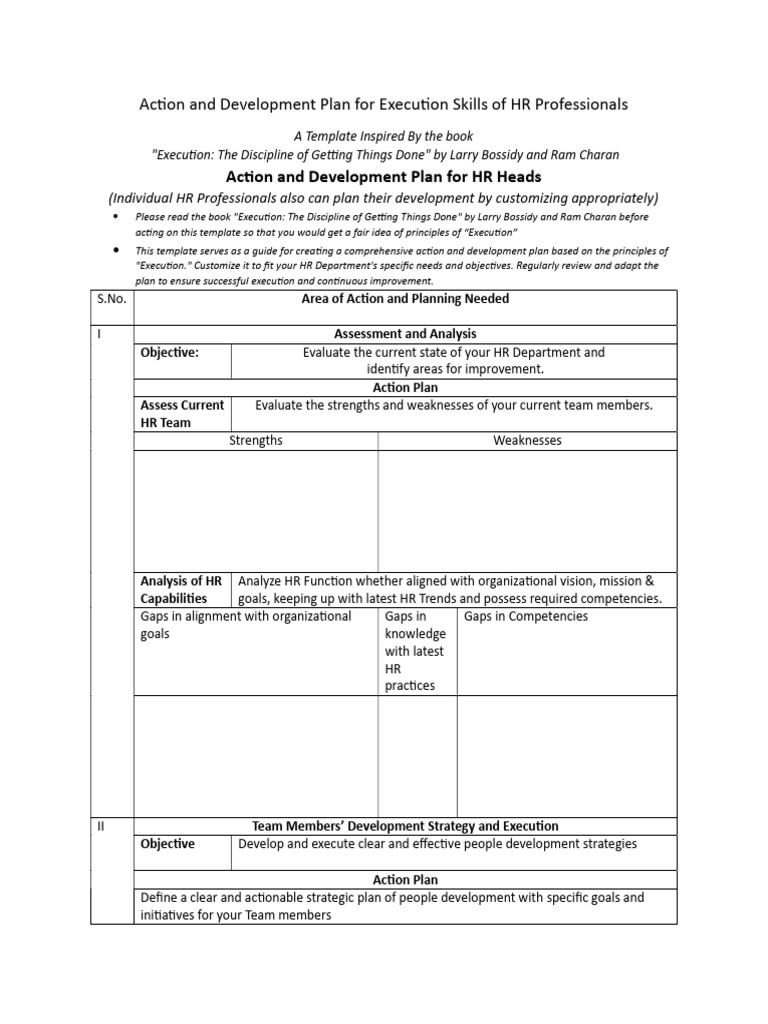 TEMPLATE - HR - Execution Skills For HR Professionals - Action ... TEMPLATE - HR - Execution Skills For HR Professionals - Action ...