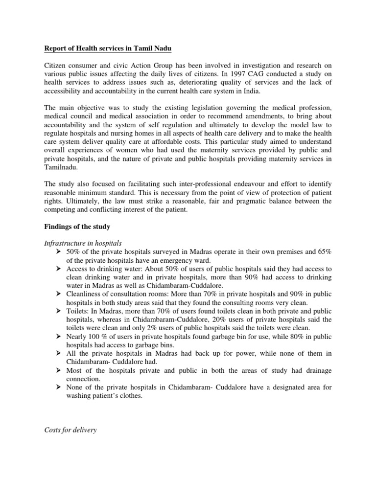 CAG Report | PDF | Hospital | Health Care