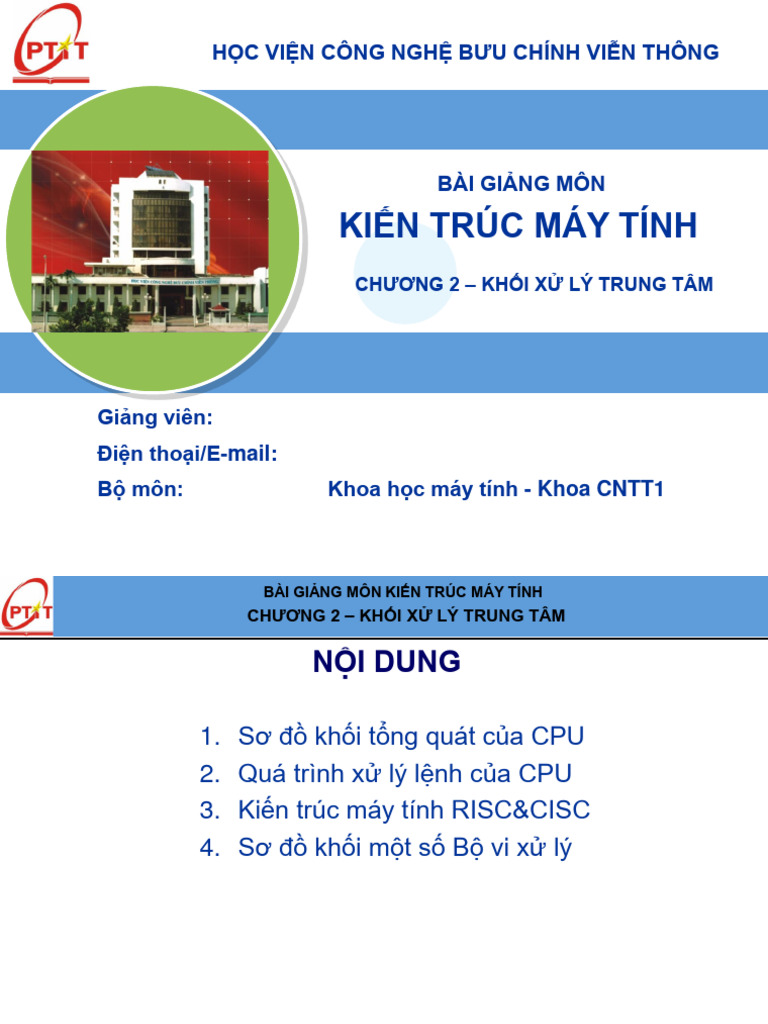 3TC - KTMT - Chuong 2 - CPU | PDF