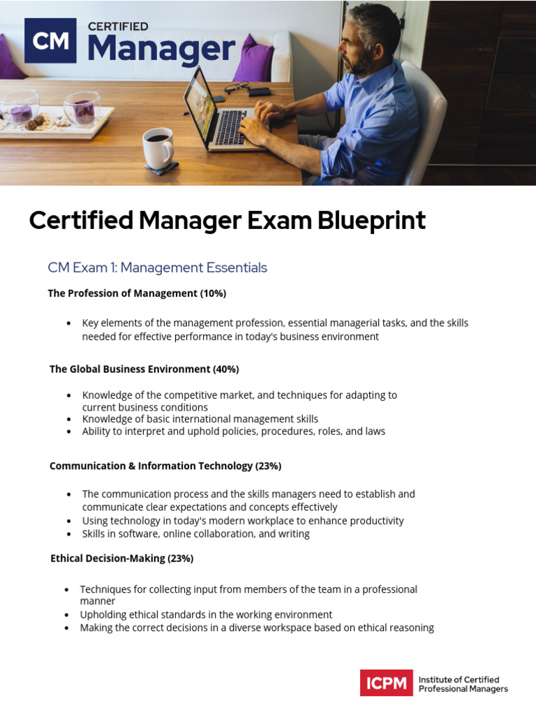 CM Exam Blueprint Updated 2023 | PDF