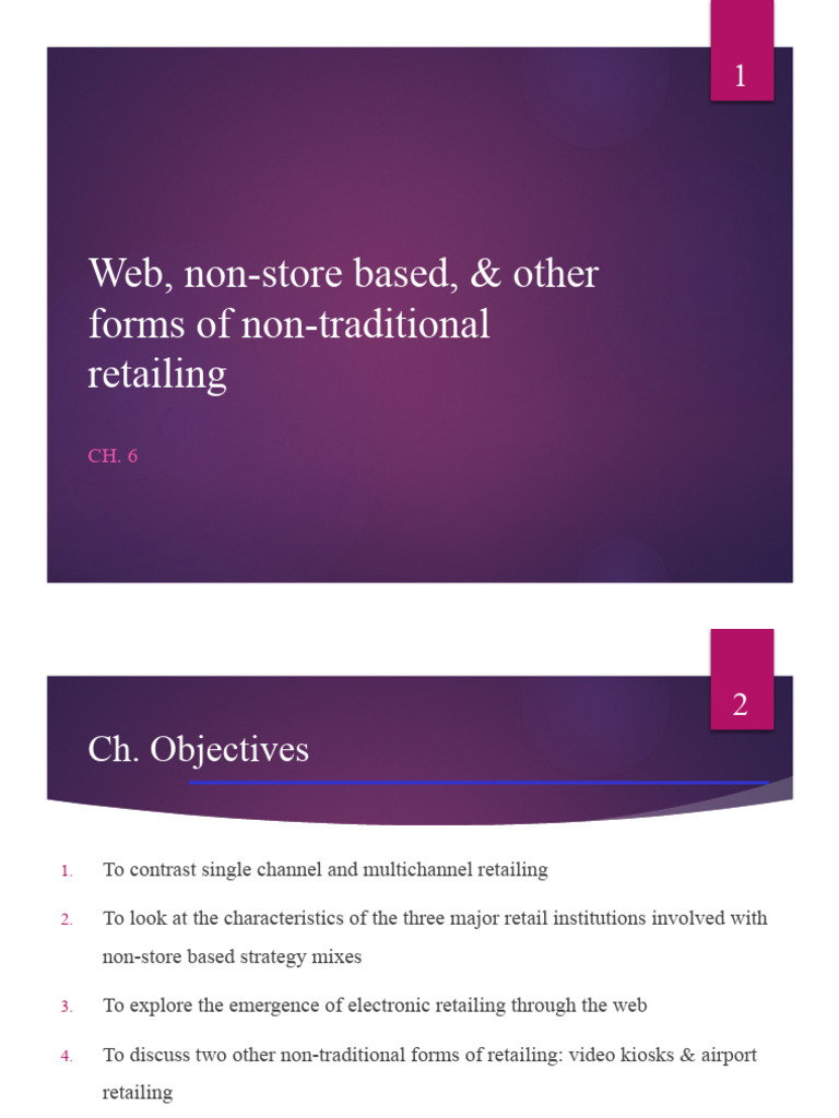 6 Web, Non-Store Based, & Other Forms of Non-Traditional Retailing | PDF