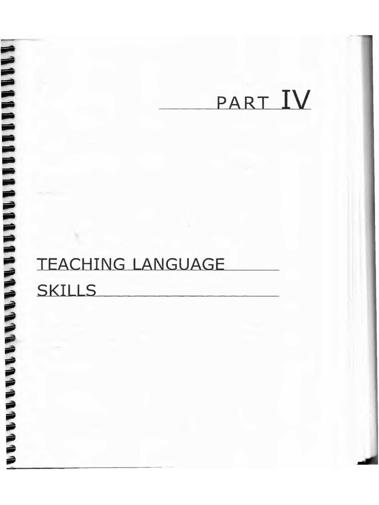 Integrating The Four Skills. Teaching by Principles | PDF