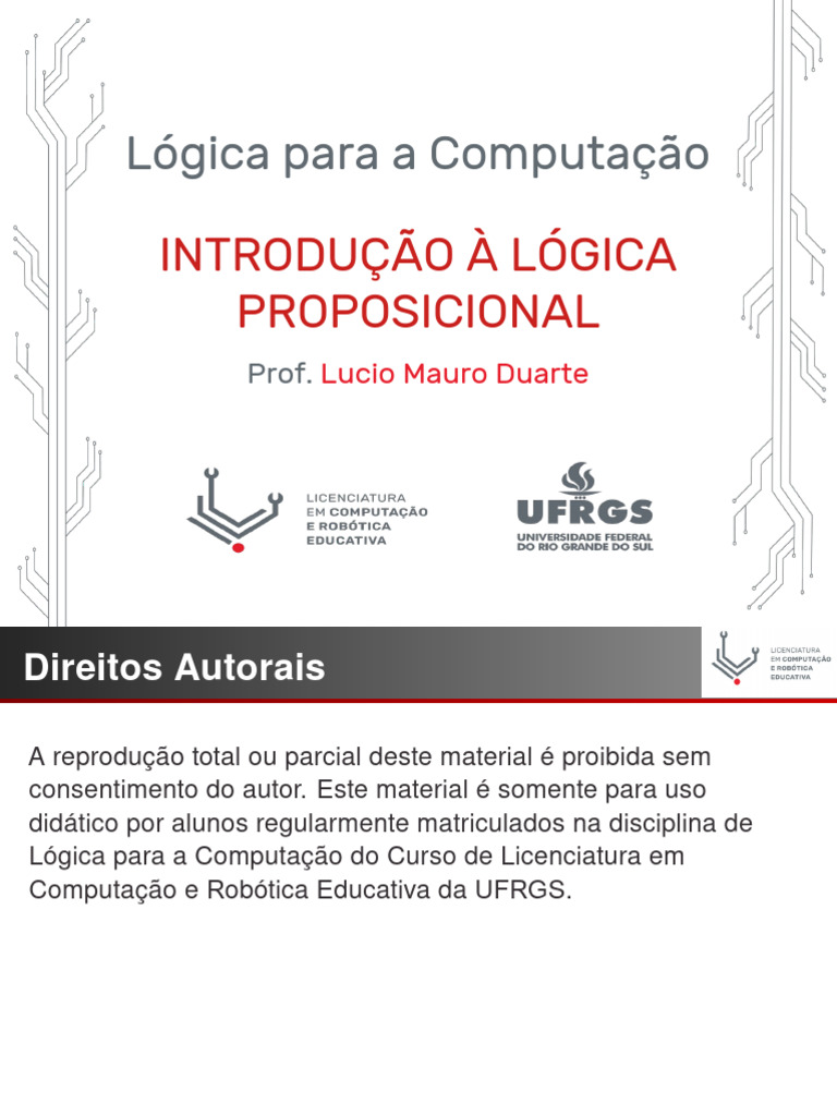Aula02 Intro Log Prop | PDF Aula02 Intro Log Prop | PDF