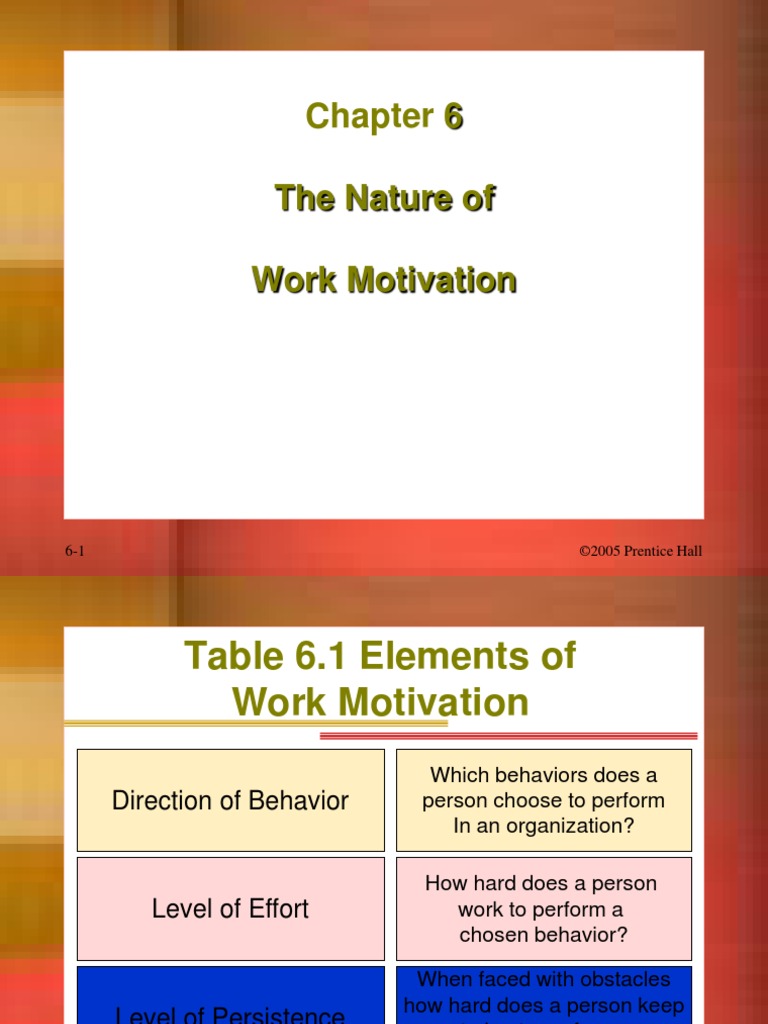 OB-60-Ch06-The Nature of Work Motivation | PDF | Motivation | Motivational