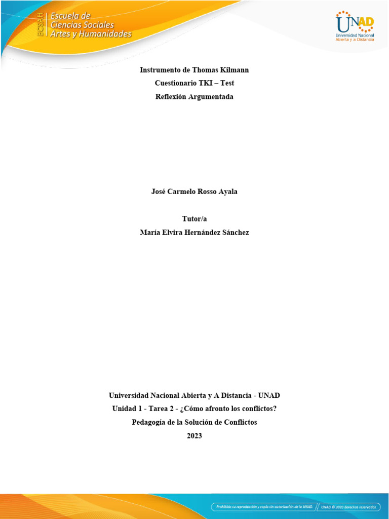 Tarea 2 - ¿Cómo Afronto Los Conflictos-José Rosso | PDF Tarea 2 - ¿Cómo Afronto Los Conflictos-José Rosso | PDF