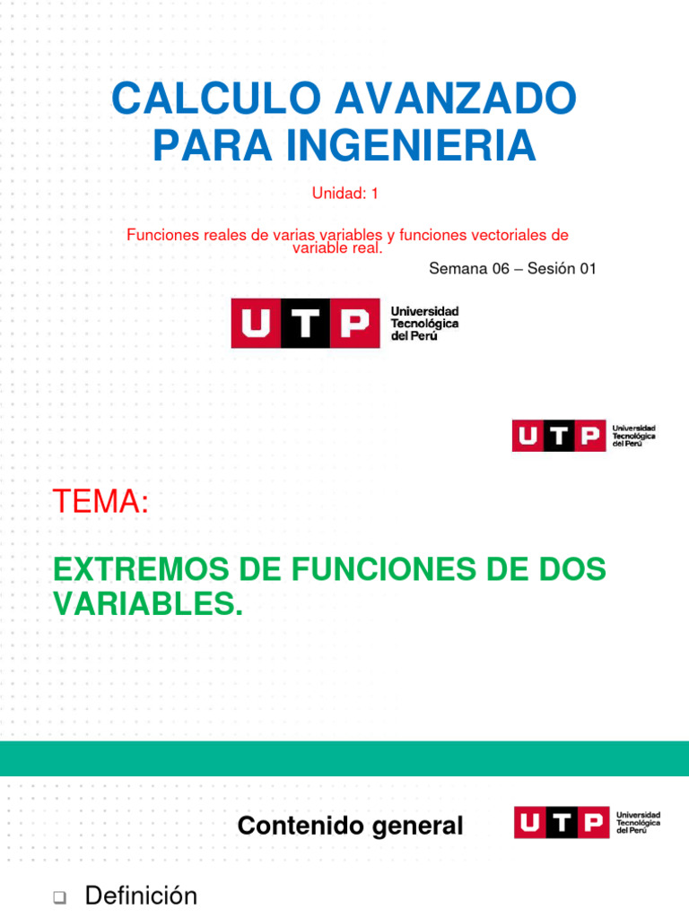 S06.s1-Extremos de Funciones de Dos Variables | PDF