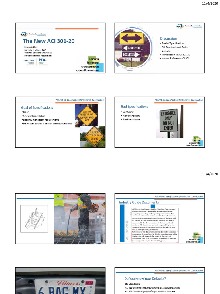 Handout Wilson ACI 301 20 - 11 4 20 | PDF