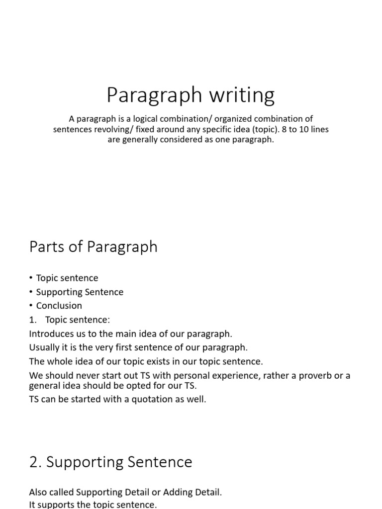 Paragraph Writing | PDF