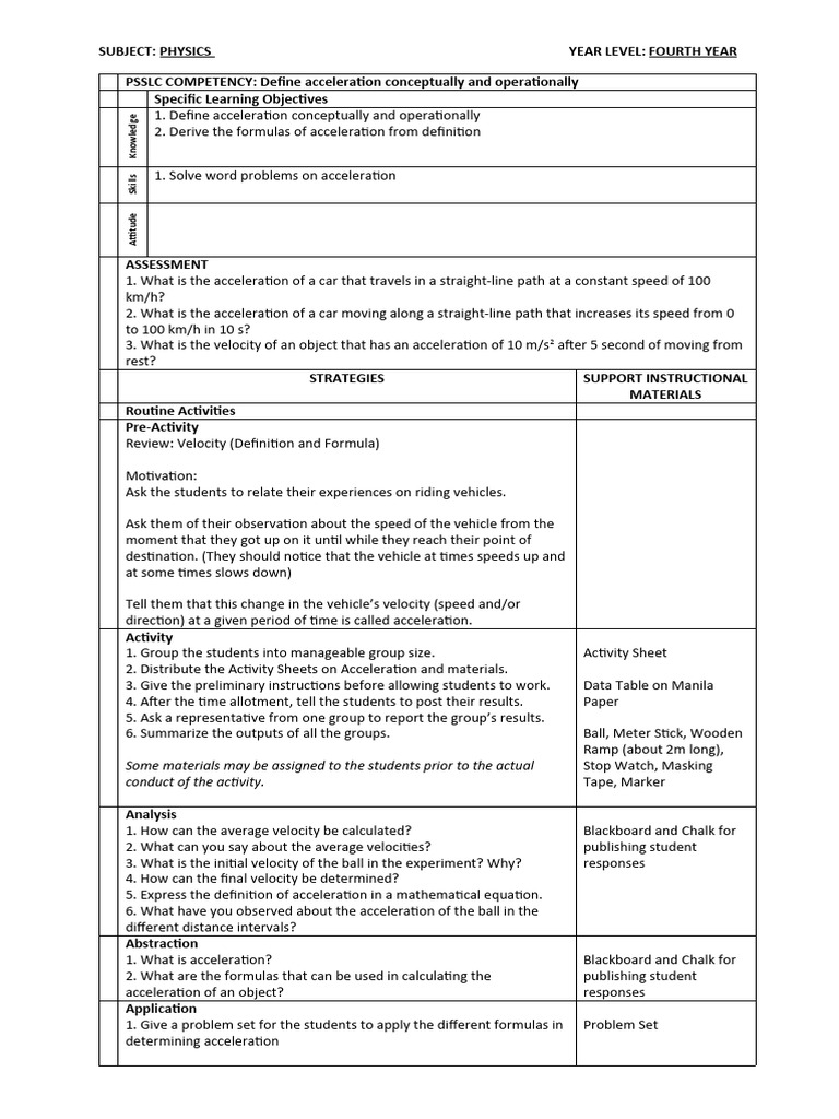 LP4 Acceleration | PDF