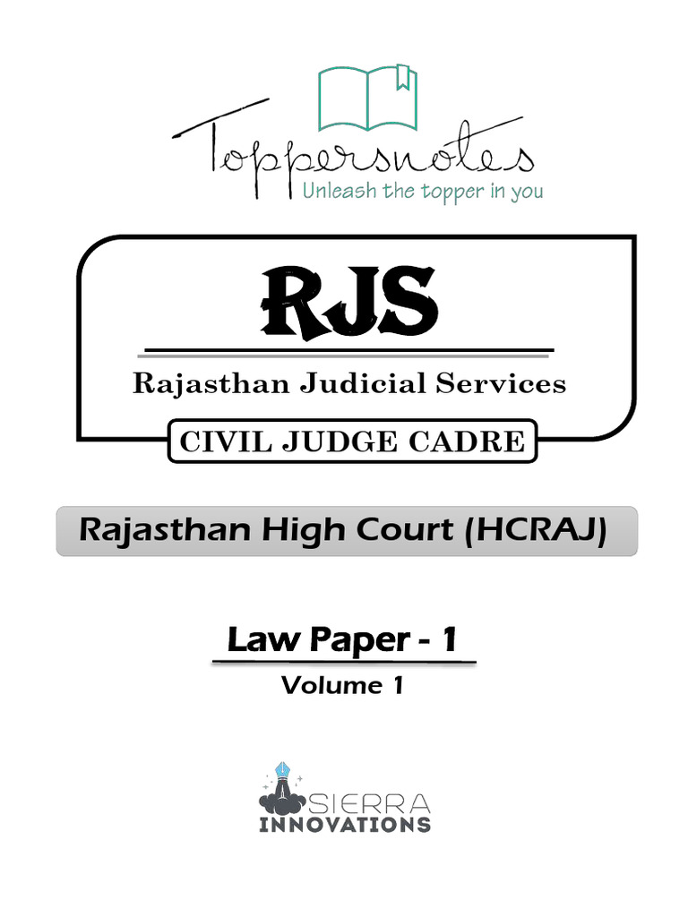 RJS Sample Law Paper 1 Volume 1 | PDF