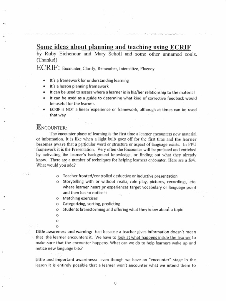 Some Ideas On ECRIF | PDF