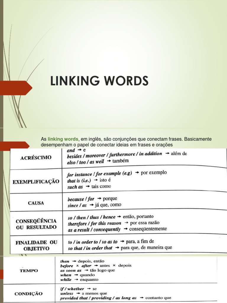 Linking Words | PDF