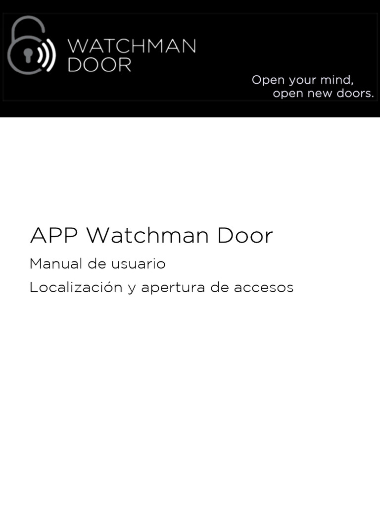 Manual de la App Watchman Door | PDF