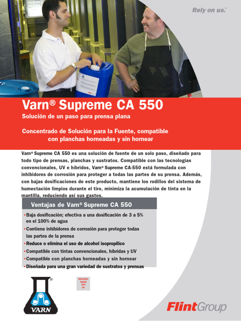 Solución Fuente Varn Supreme CA 550 Esp | PDF