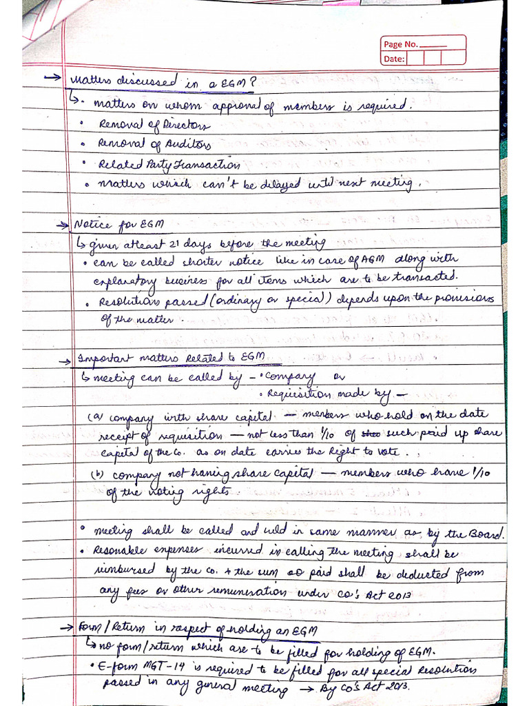 Company Law Notes | PDF