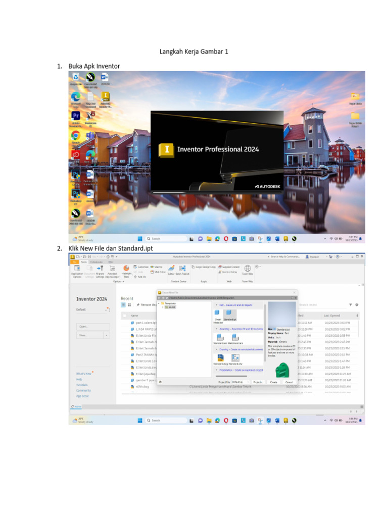 Langkah Kerja Gambar 2 Valens | PDF