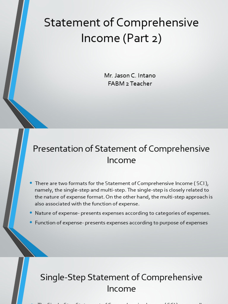 Statement of Comprehensive Income P2 | PDF