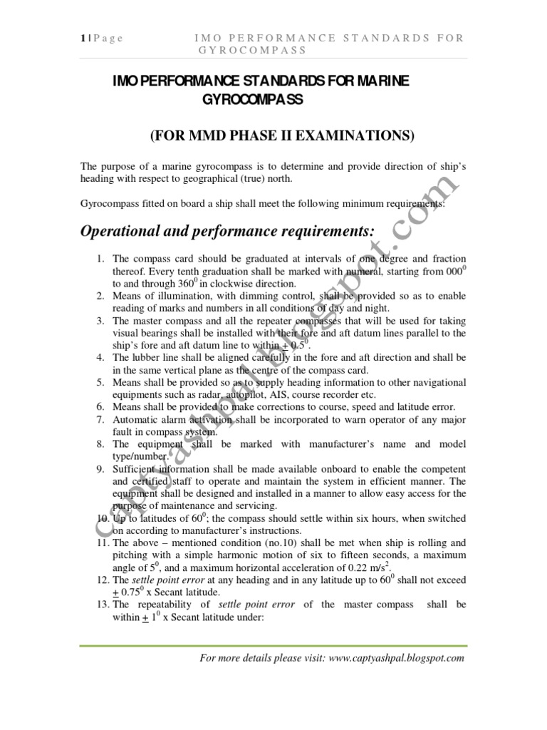Imo PS Gyrocompass | PDF | Compass | Electrical Engineering