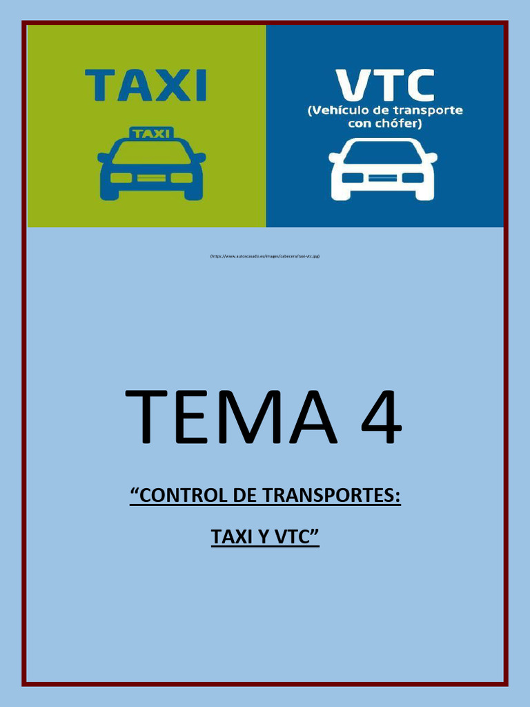 TEMA 4 FAMP Taxi VTC | PDF