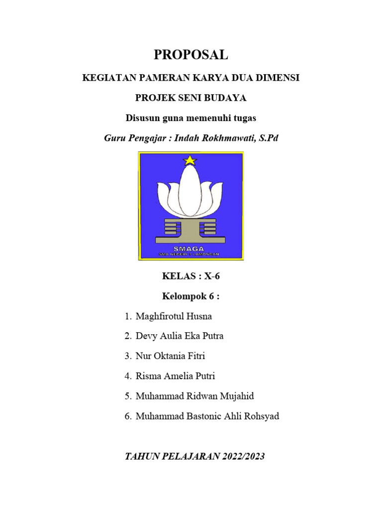 Proposal Pameran Seni Budaya | PDF