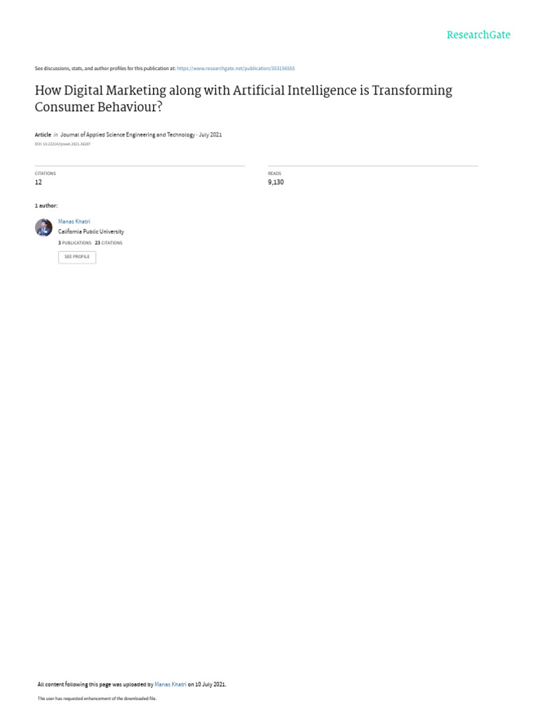 How Digital Marketing Along With Artificial PDF