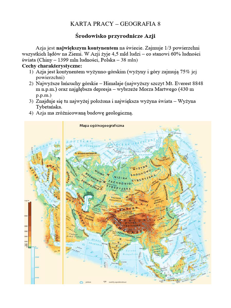Srodowisko Azji Karty | PDF