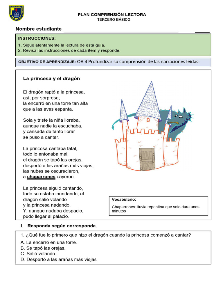 3º LA PRINCESA Y EL DRAGÓN | PDF