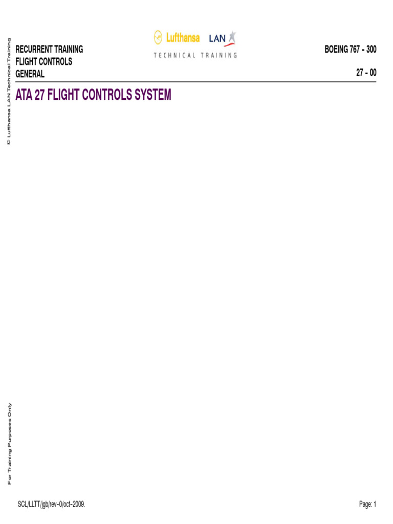 767 - 27 Flight Controls | PDF | Flight Control Surfaces | Aircraft Flight Control System