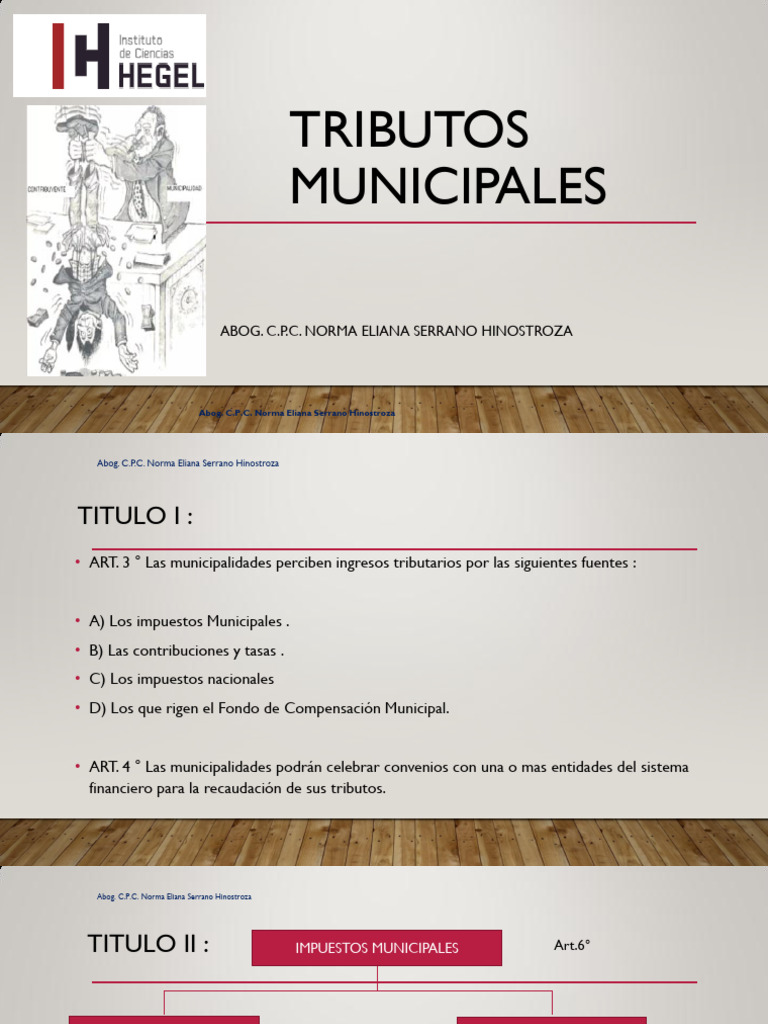 Tributos Municipales | PDF