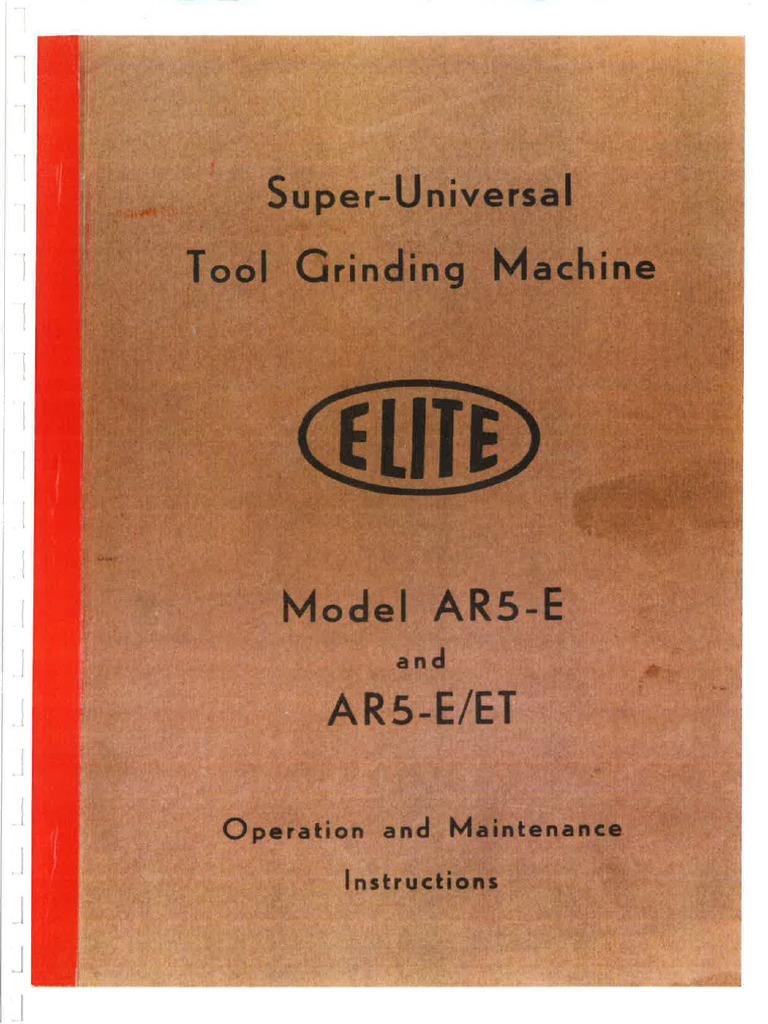 Elite Ar5-E Manuel Utilisation Et Maintenance | PDF