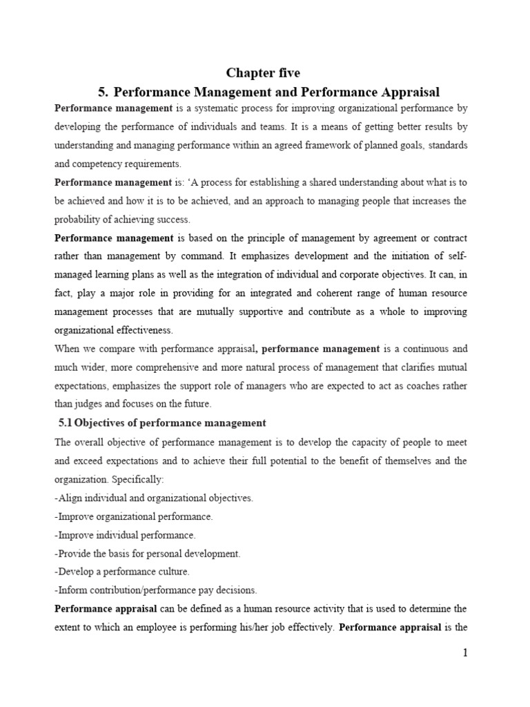 Chapter 5 | PDF | Performance Appraisal | Performance Management