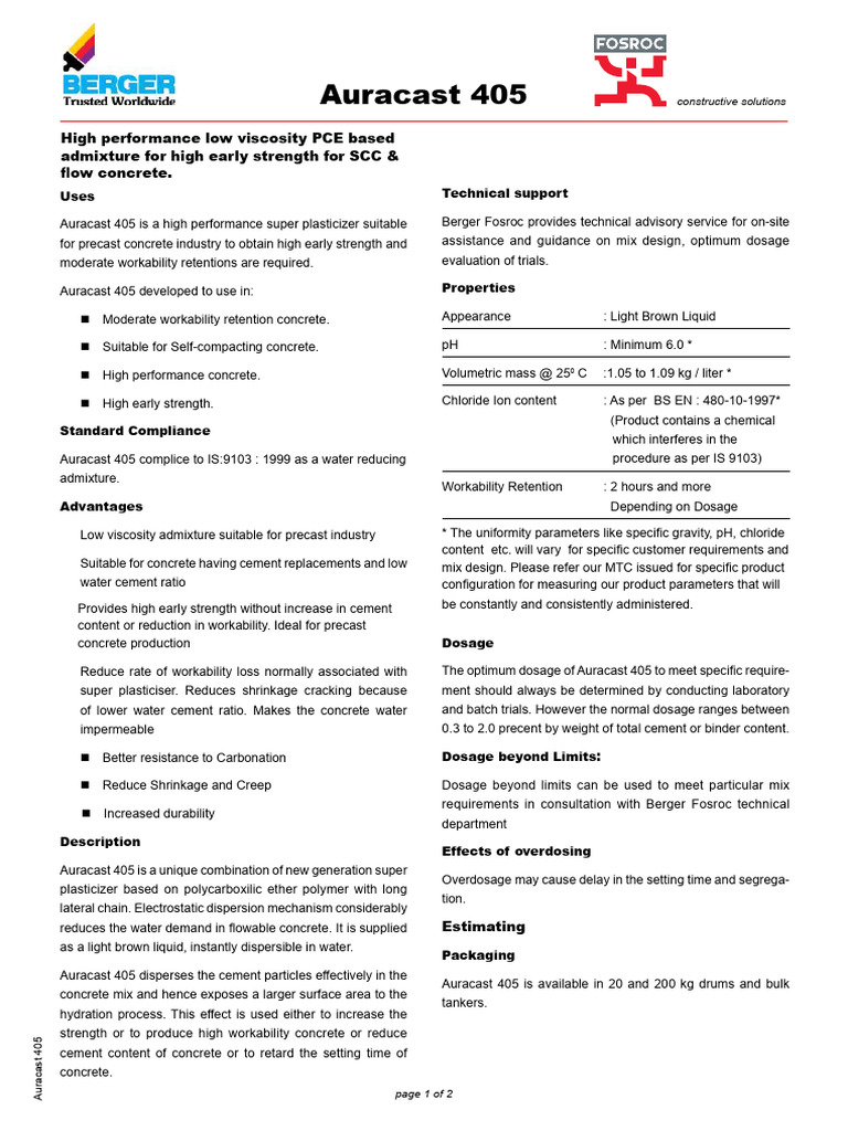 Auracast 405 BFL | PDF