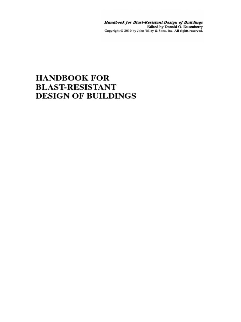 Handbook For Blast Resistant Design of Buildings | PDF