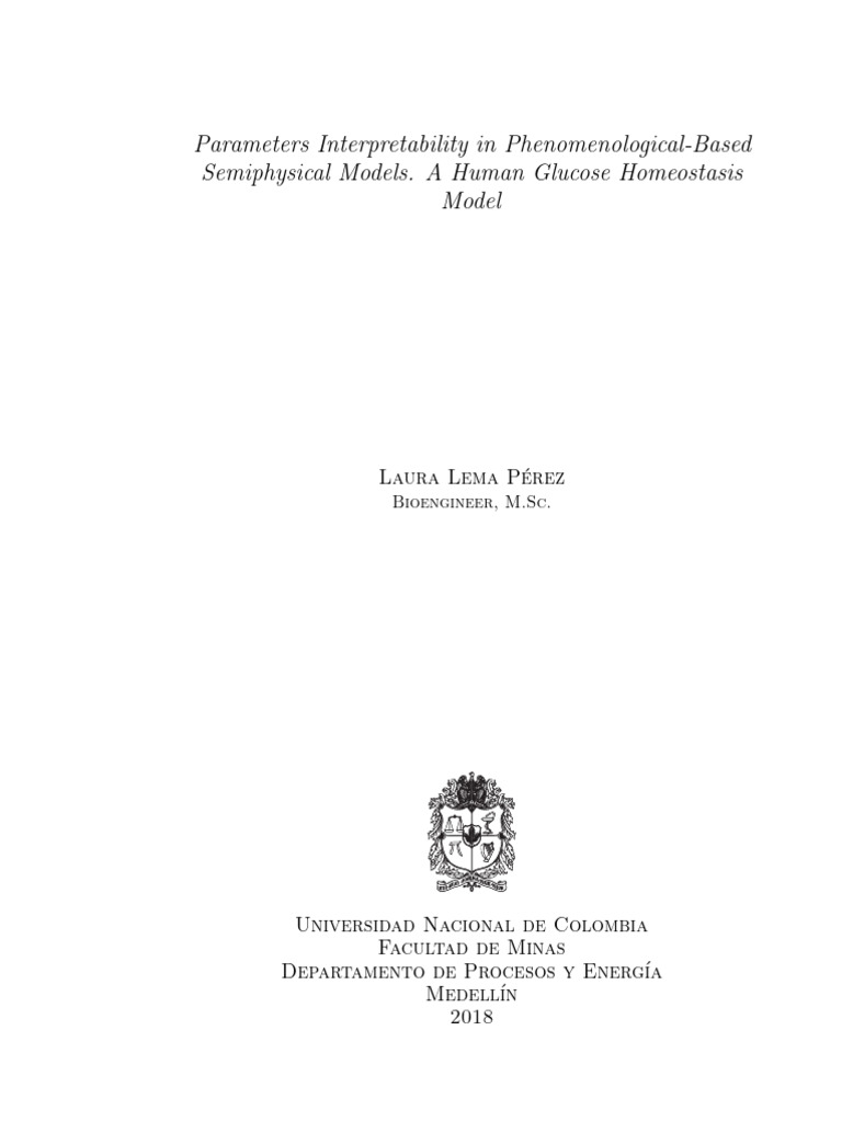 Parameters Interpretability in Phenomenological-Based Semiphysical Models. A Human Glucose ...