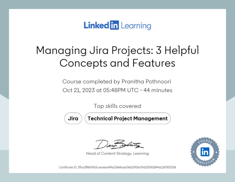 CertificateOfCompletion - Managing Jira Projects 3 Helpful Concepts and ...