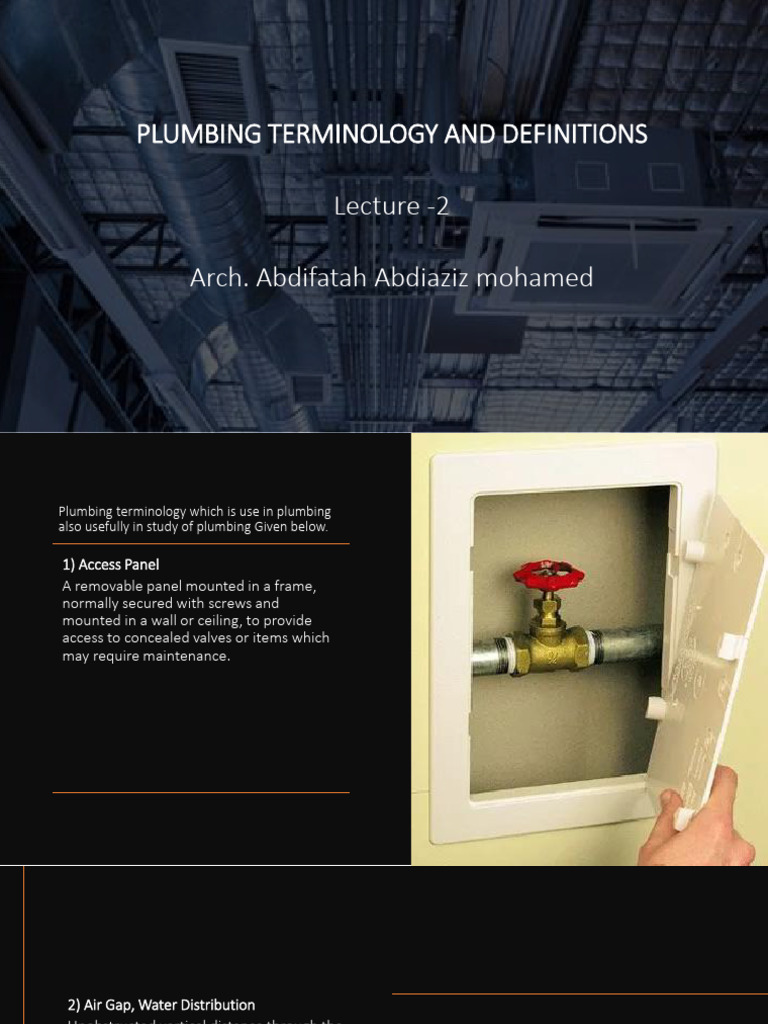 Plumbing Terminology and Definitions 2 | PDF