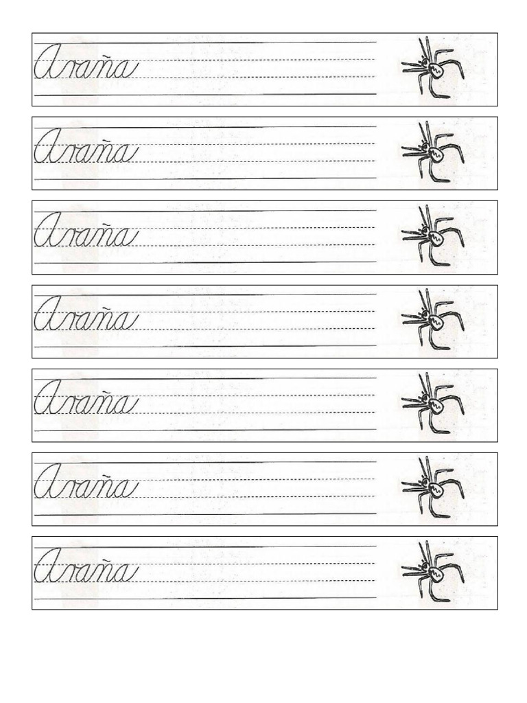 Araña Cursiva Caligrafía | PDF