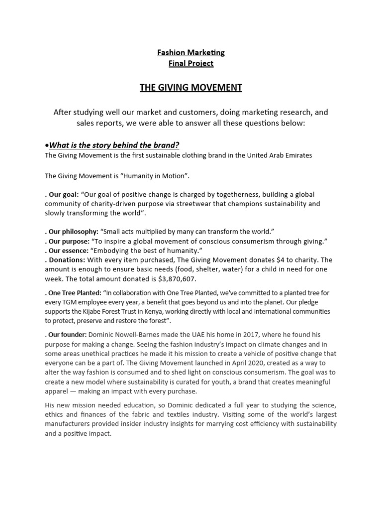 The Giving Movement | PDF