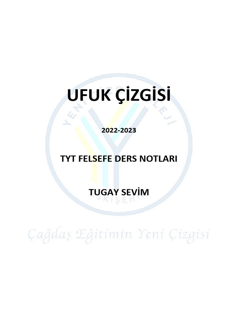 Felsefe Ders Notlari | PDF