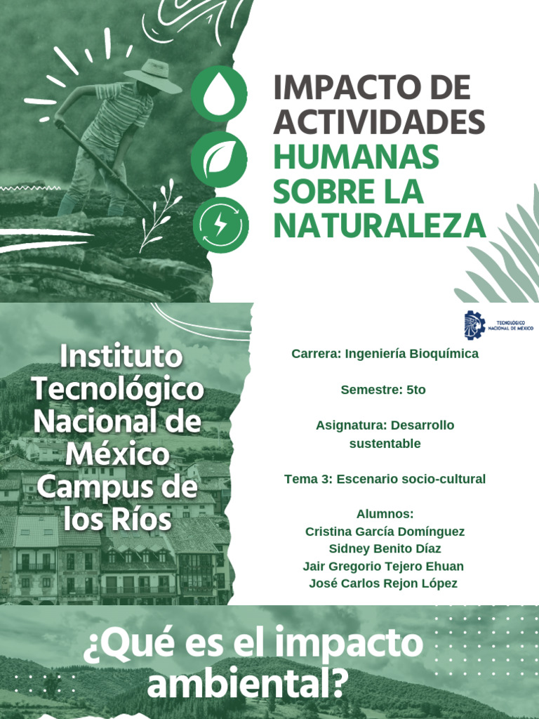 Impacto de Actividades Humanas Sobre La Naturaleza. PDF | PDF ...