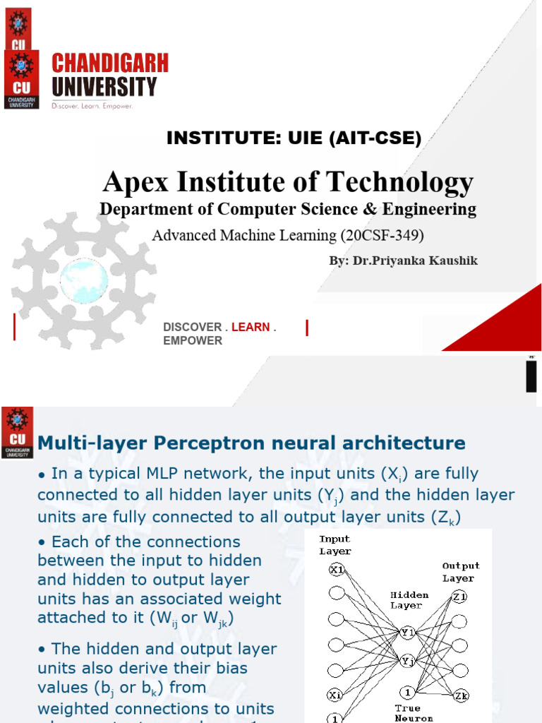3.multilayer Perceptron | PDF | Applied Mathematics | Computational Neuroscience