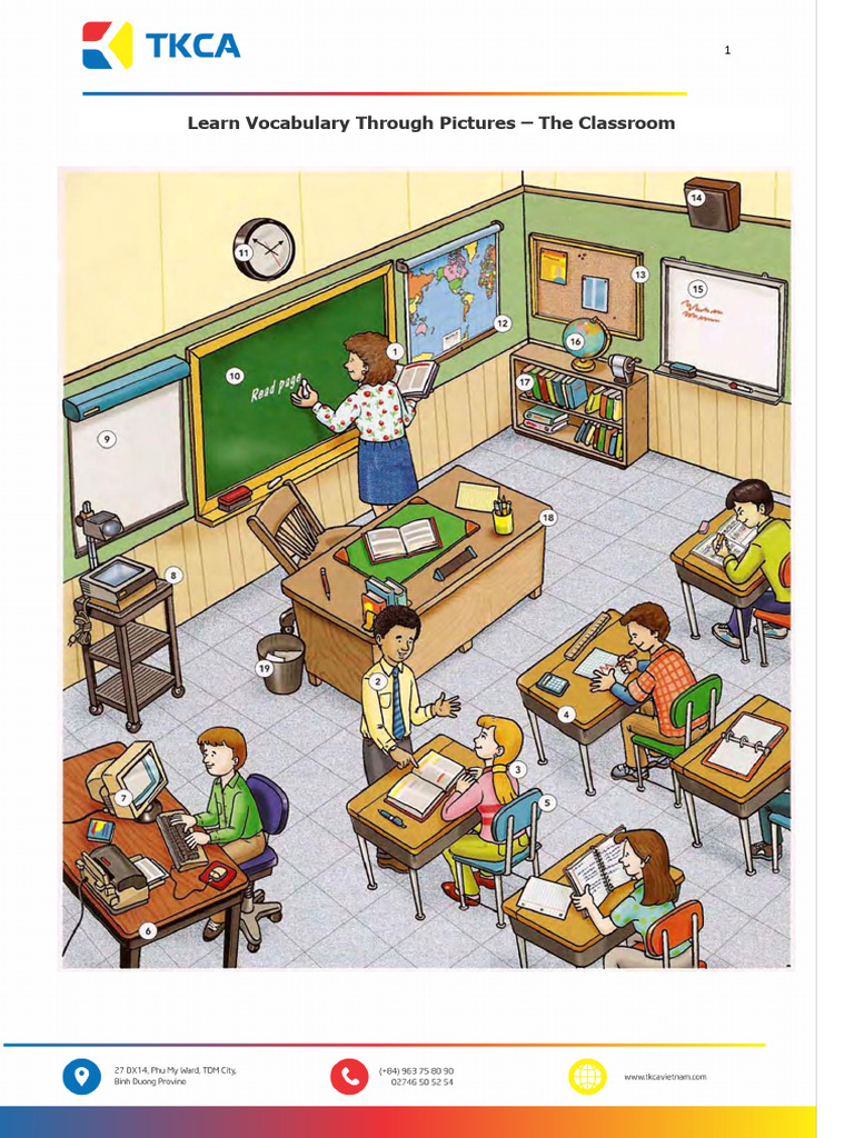 Learn Vocabulary Through Pictures - The Classroom | PDF