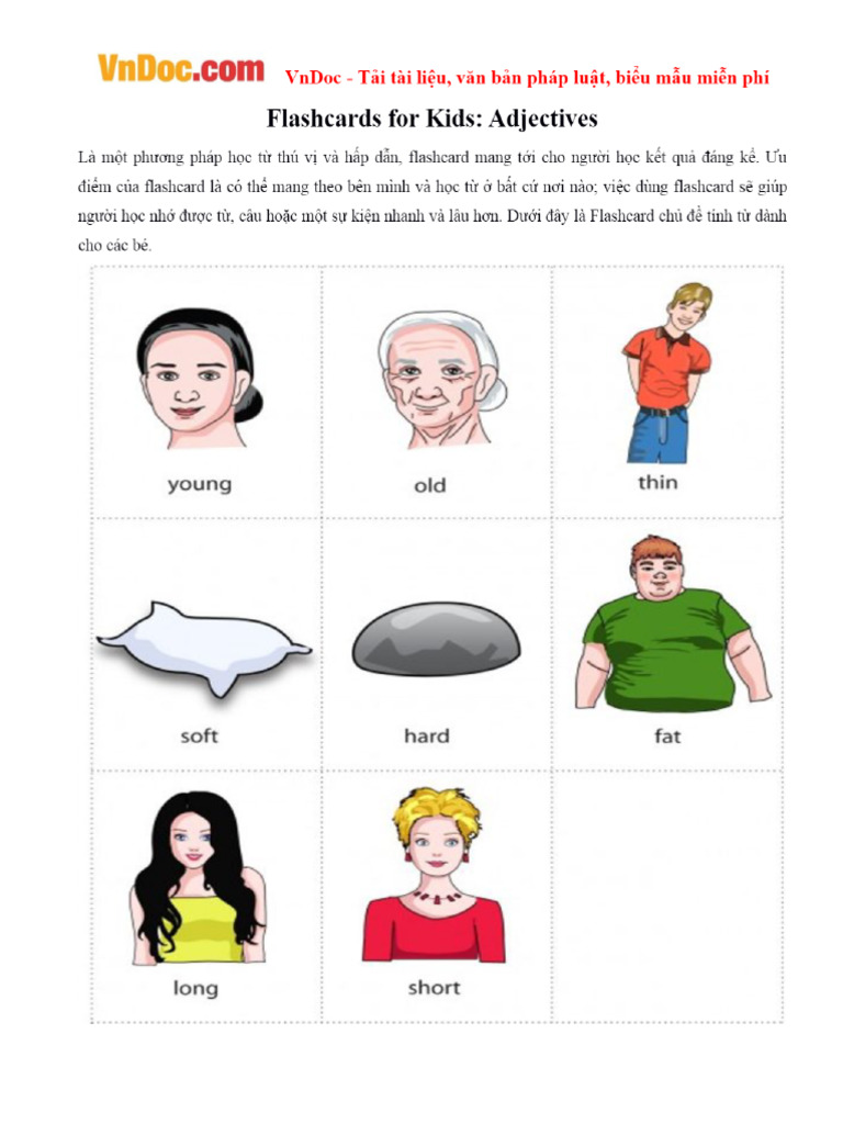 Flashcards For Kids - Adjectives - Flashcards-For-Kids-Adjective | PDF