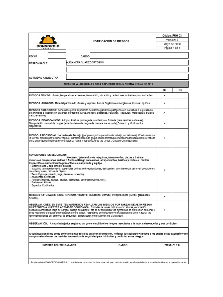 Notificación de Riesgos | PDF | Naturaleza