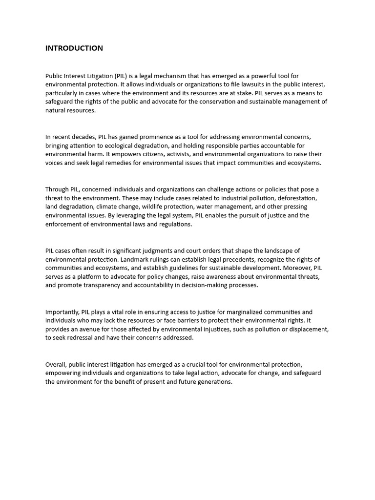PIL: Empowering Environmental Justice | PDF
