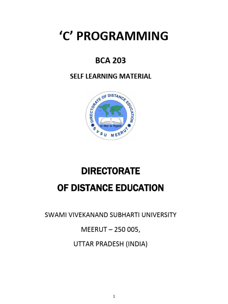 C Programming (Bca-203) | PDF