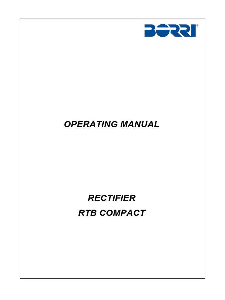 OMU59029 - RTB COMPACT Operating Manual (COMPLETE) | PDF