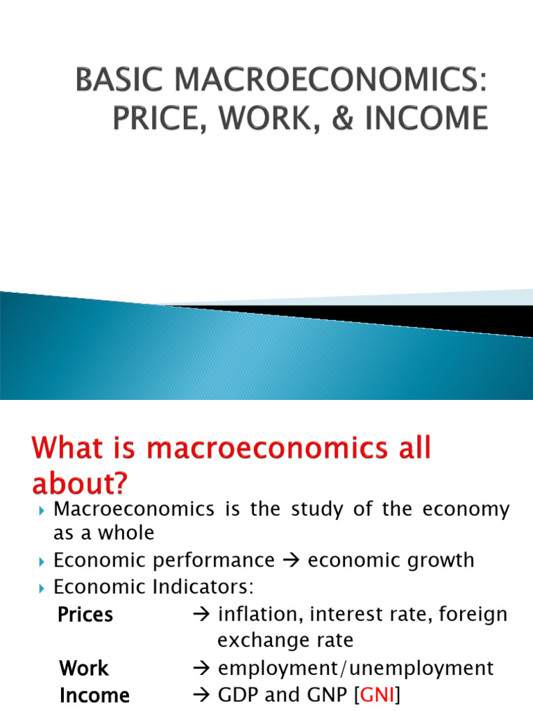 Basic Macro Concepts - Philippines Revised | PDF | Gross Domestic ...